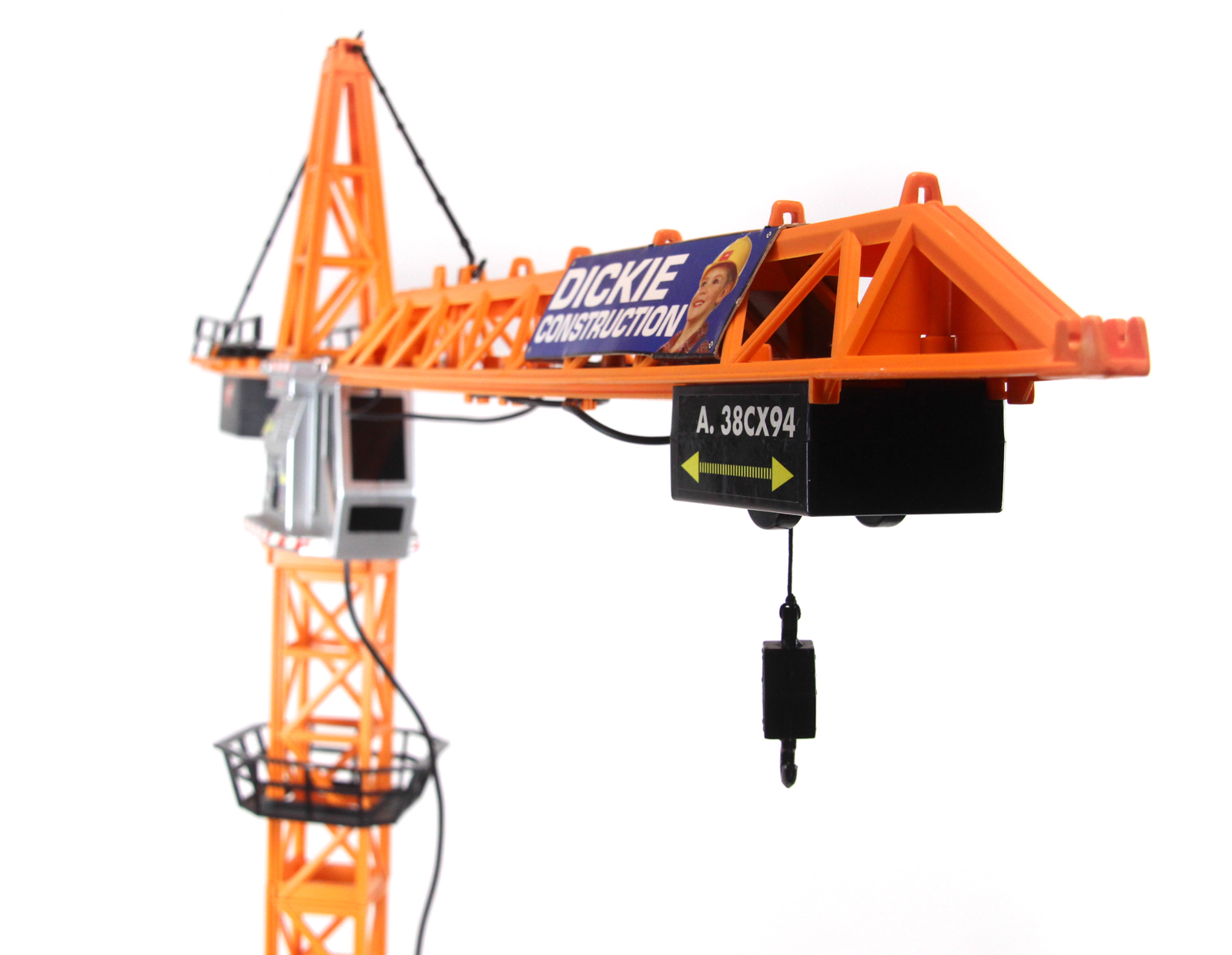 DICKIE Mega Crane Kinder Spielzeug Bau Kran ferngesteuert 140 cm ...